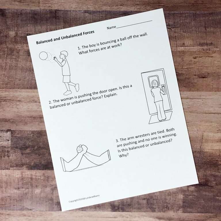 Balanced and Unbalanced Forces Third Grade Science Unit