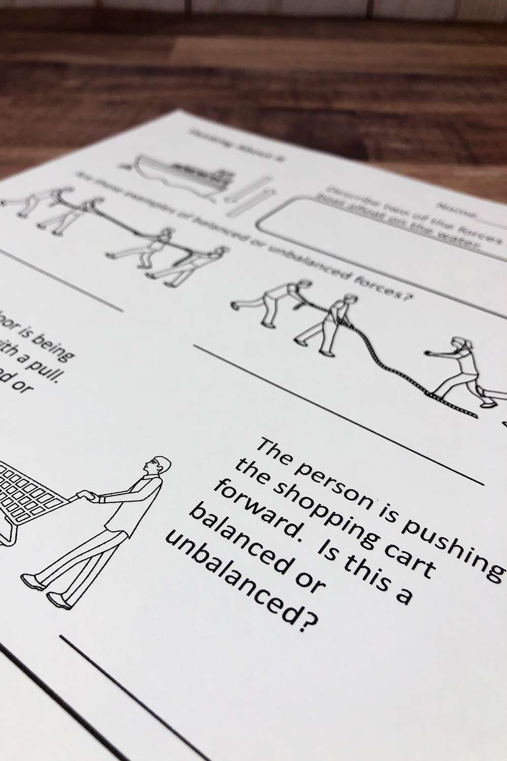 Balanced and Unbalanced Forces Third Grade Science Unit