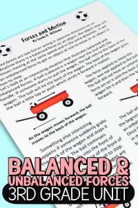 Balanced and Unbalanced Forces Third Grade Science Unit