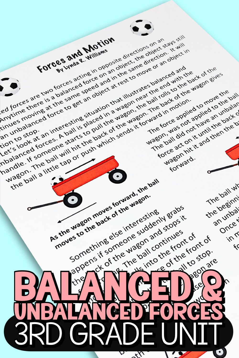 Balanced and Unbalanced Forces Third Grade Science Unit