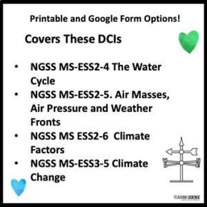 NGSS Middle School Weather Assessment
