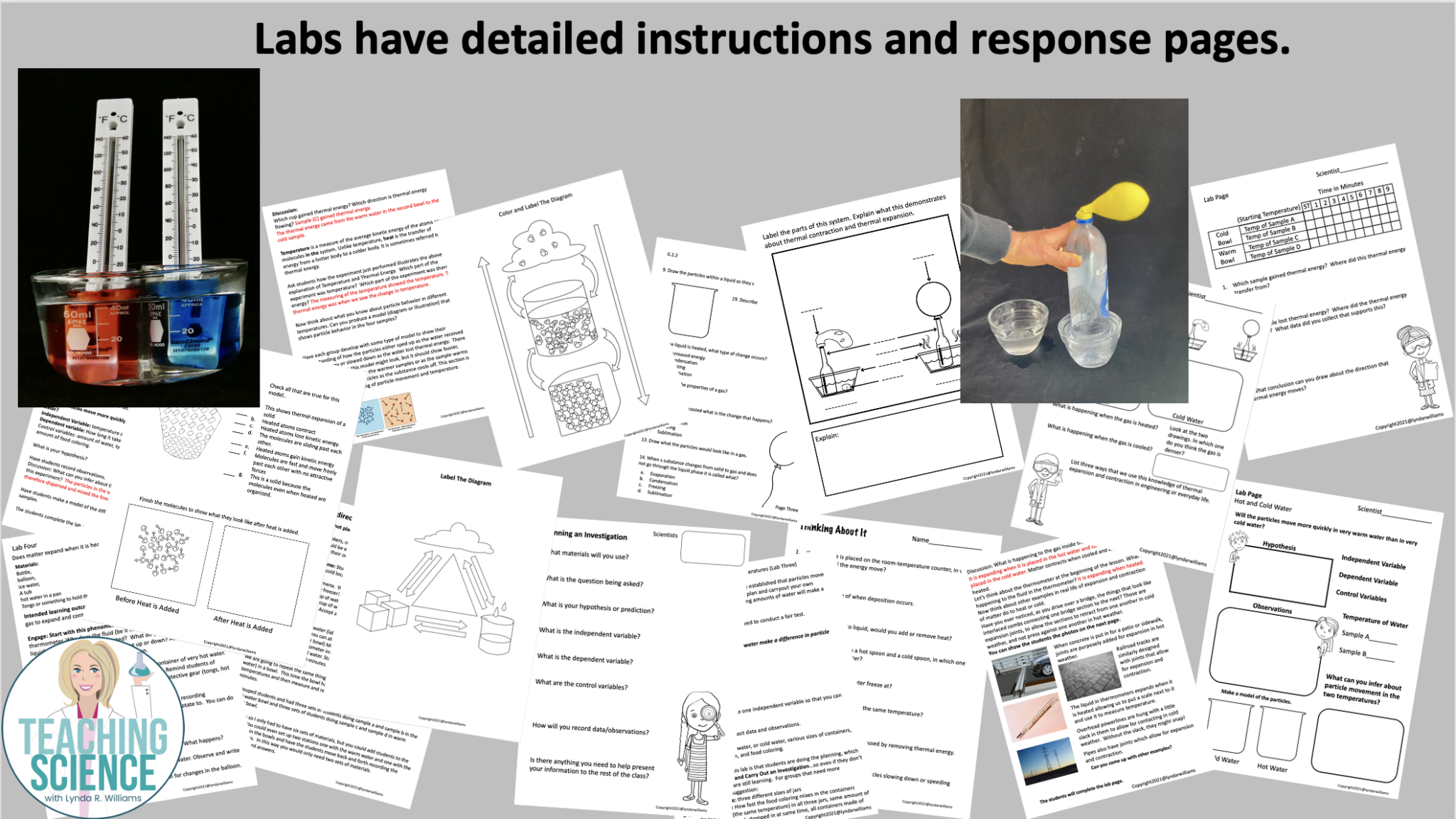 Thermal Energy and Particle Movement-NGSS-MS-PS1-4