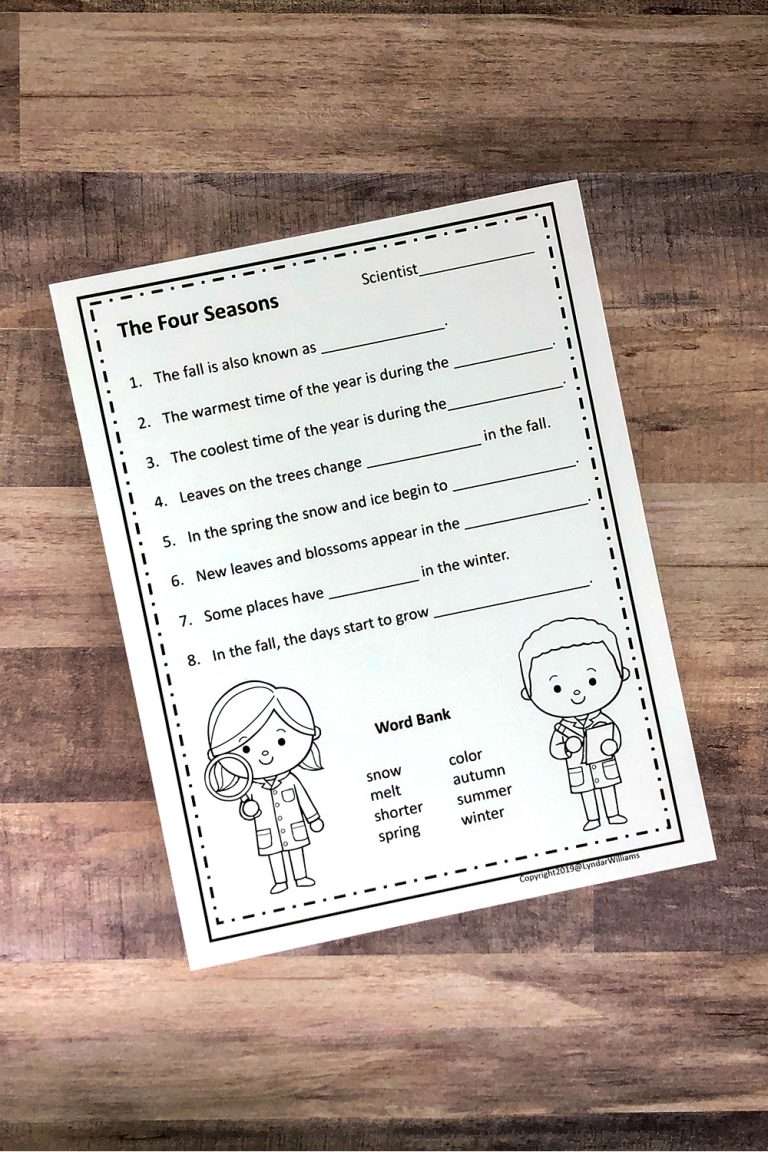Seasons and Daylight Patterns First Grade