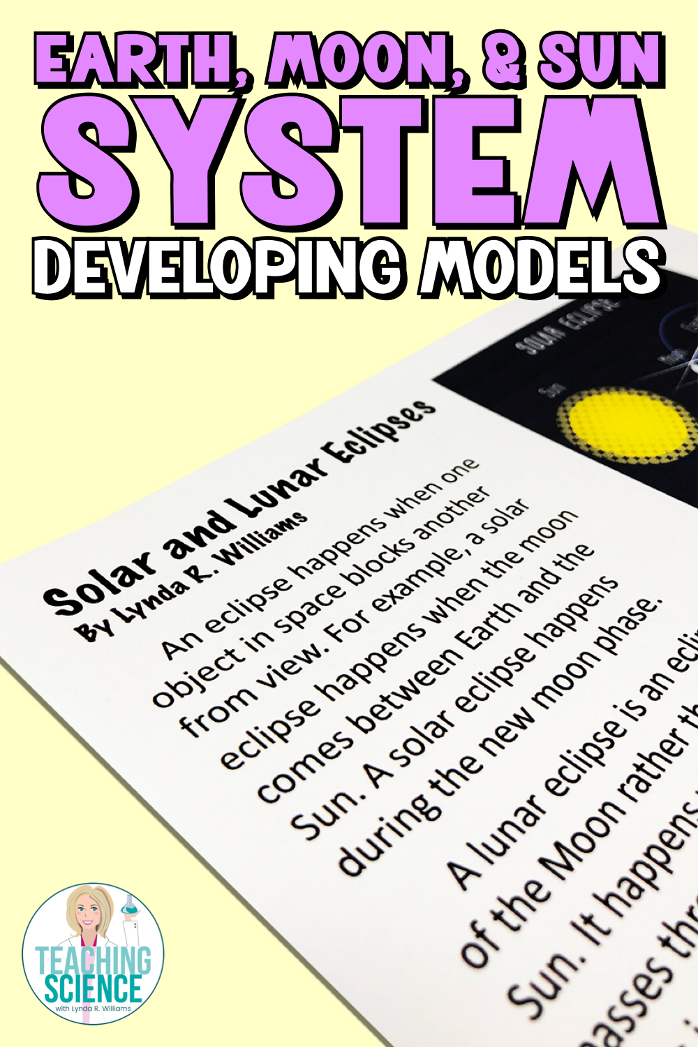 Developing Models Earth, Moon, and Sun System