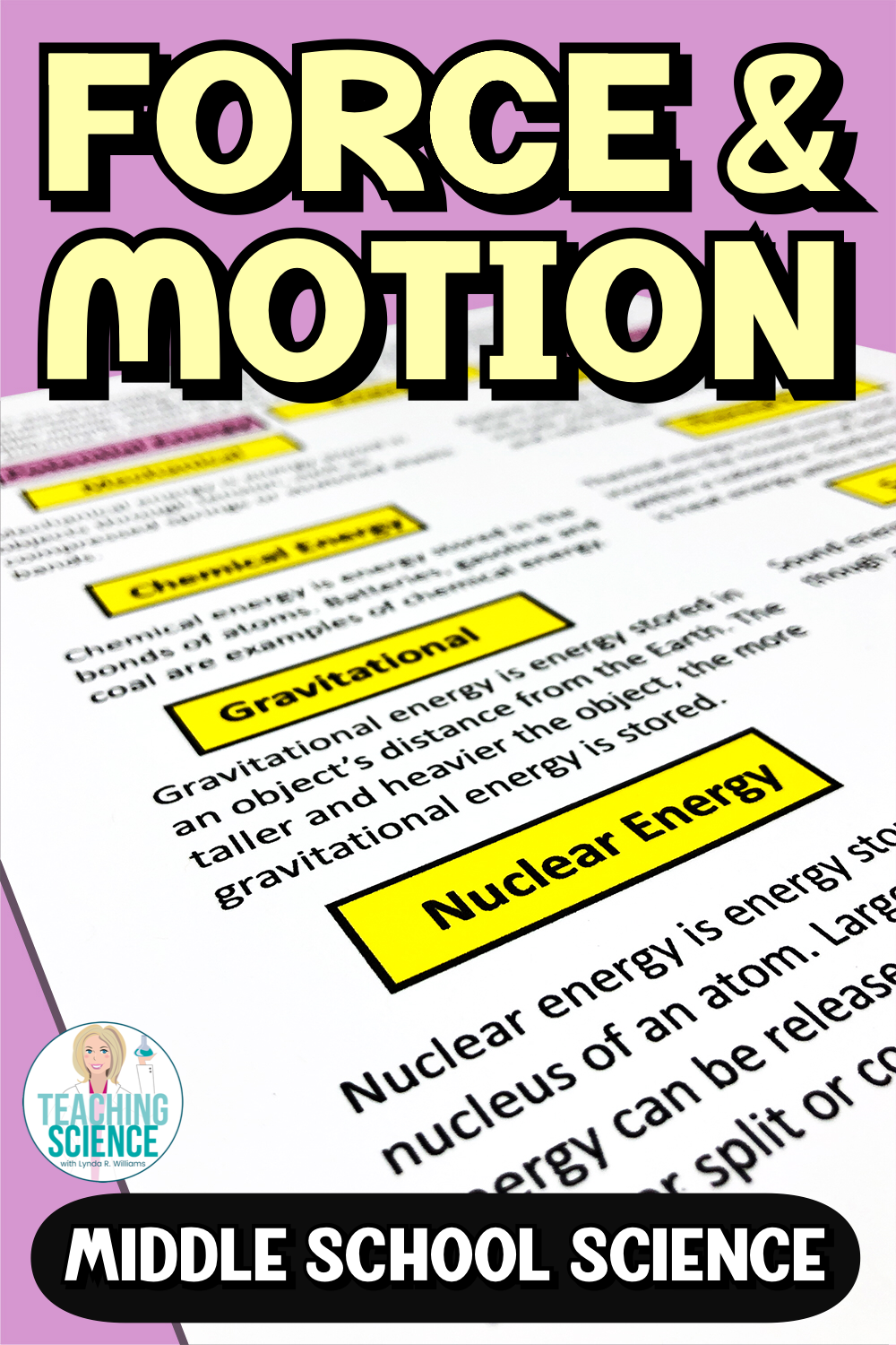 Force and Motion - Middle School Science Unit with Hands-on Labs ...