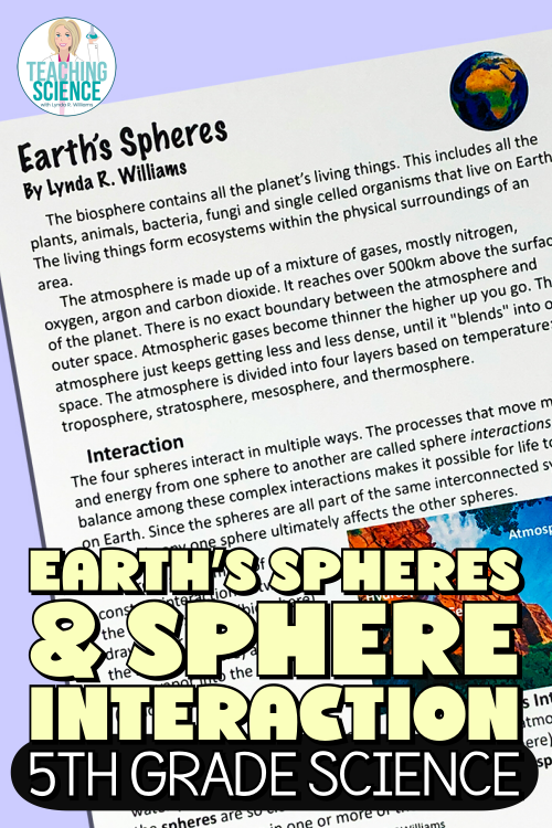 Earth's Spheres and Sphere Interaction - 5th Grade Science Unit ...