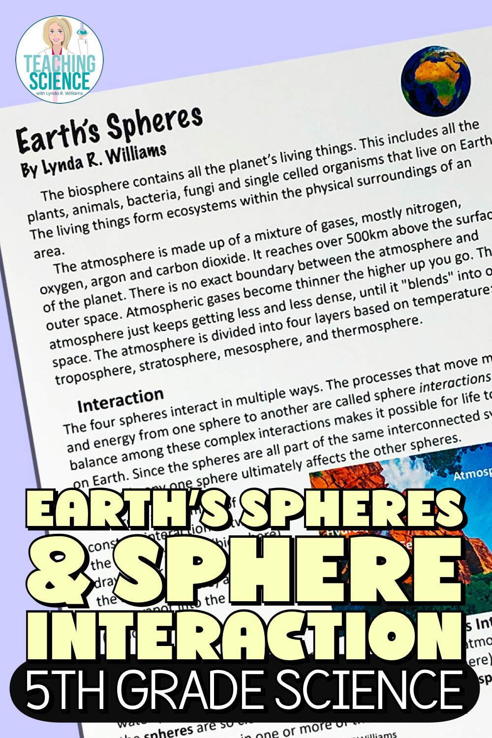 Earth's Spheres and Sphere Interaction - 5th Grade Science Unit ...