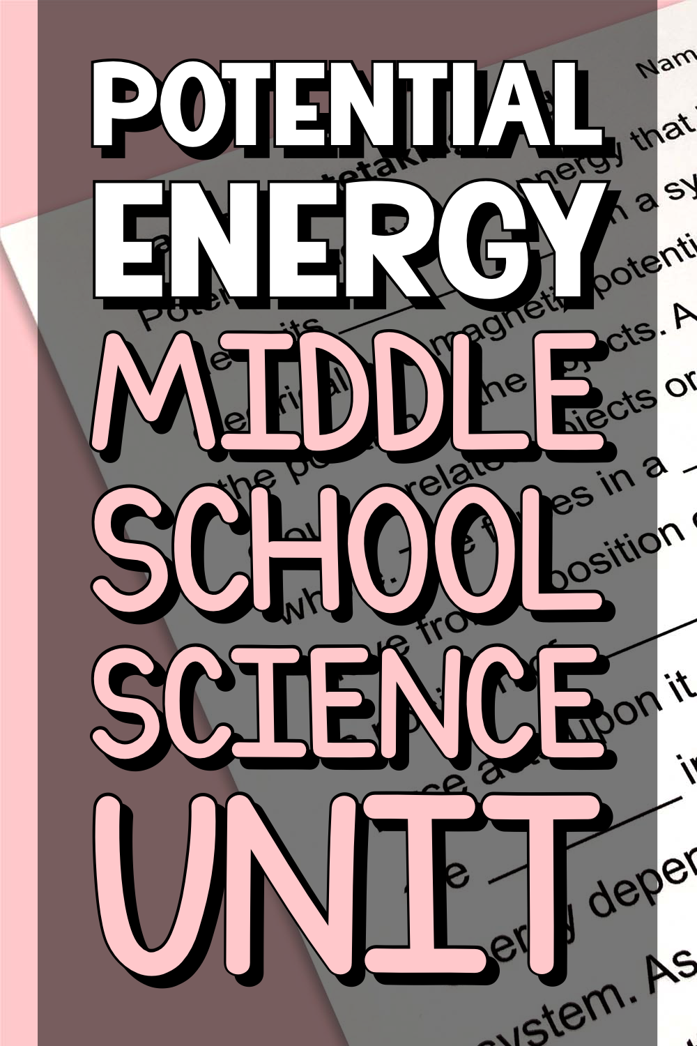 Potential energy objects interacting at a distance