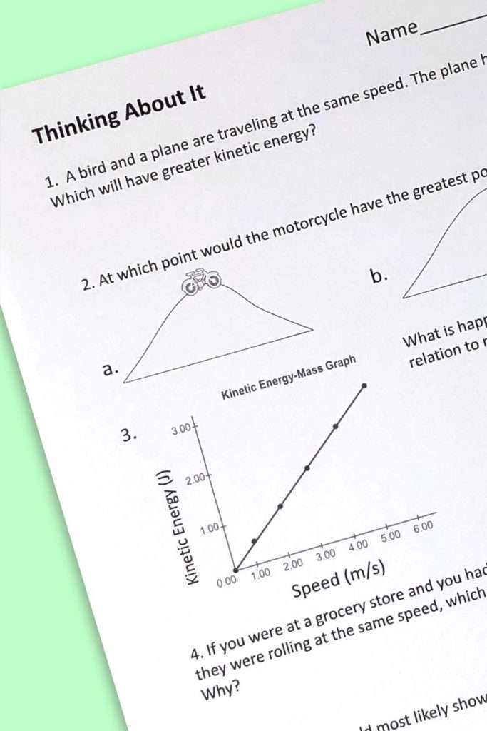 Kinetic Energy Graphing Relationships of Mass and Speed