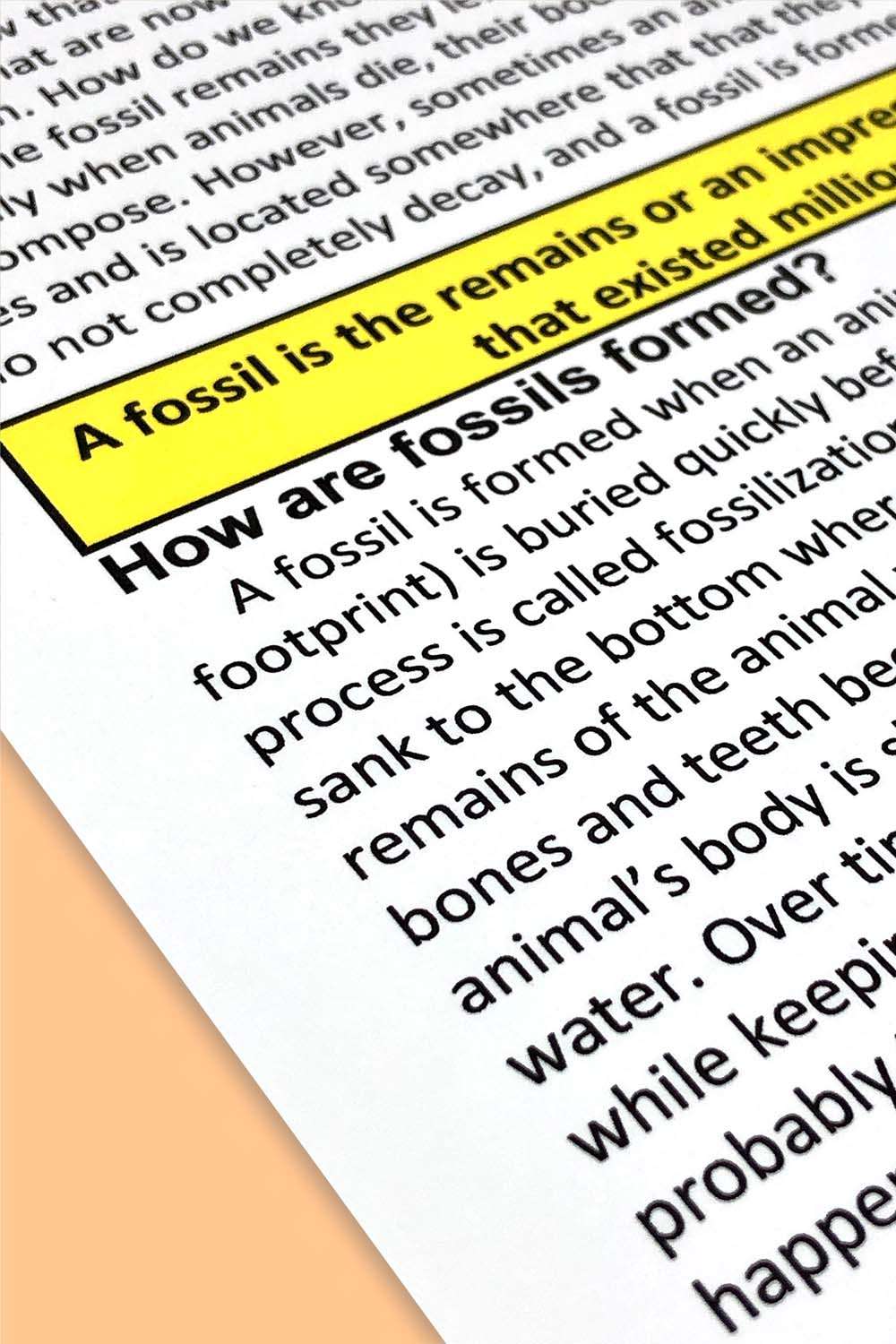 The Fossil Record Middle School Science Unit for Standard NGSS MS-LS4-1 ...