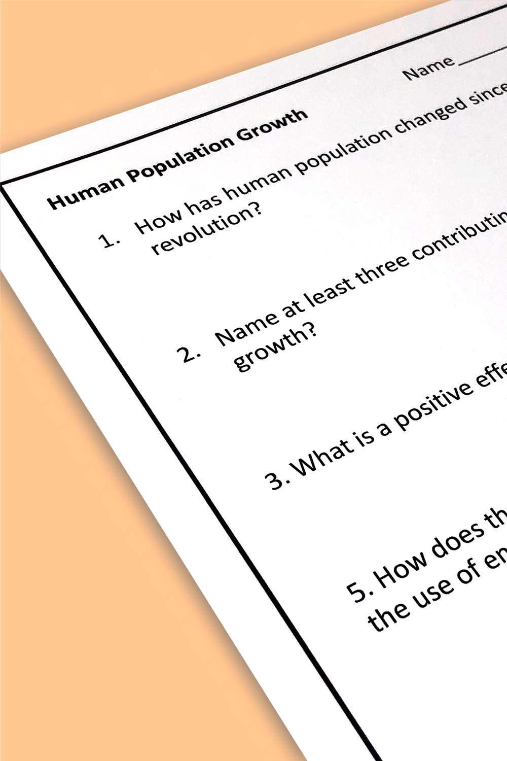 Human Population and Resource Consumption