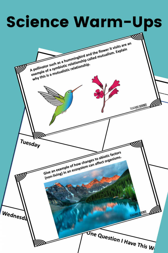 Science Warm-ups For Middle School