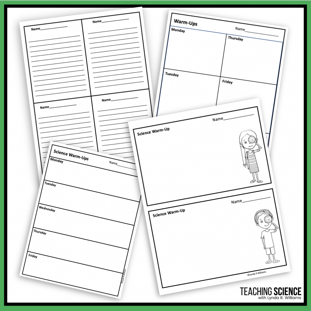 Science Warm-ups For Middle School