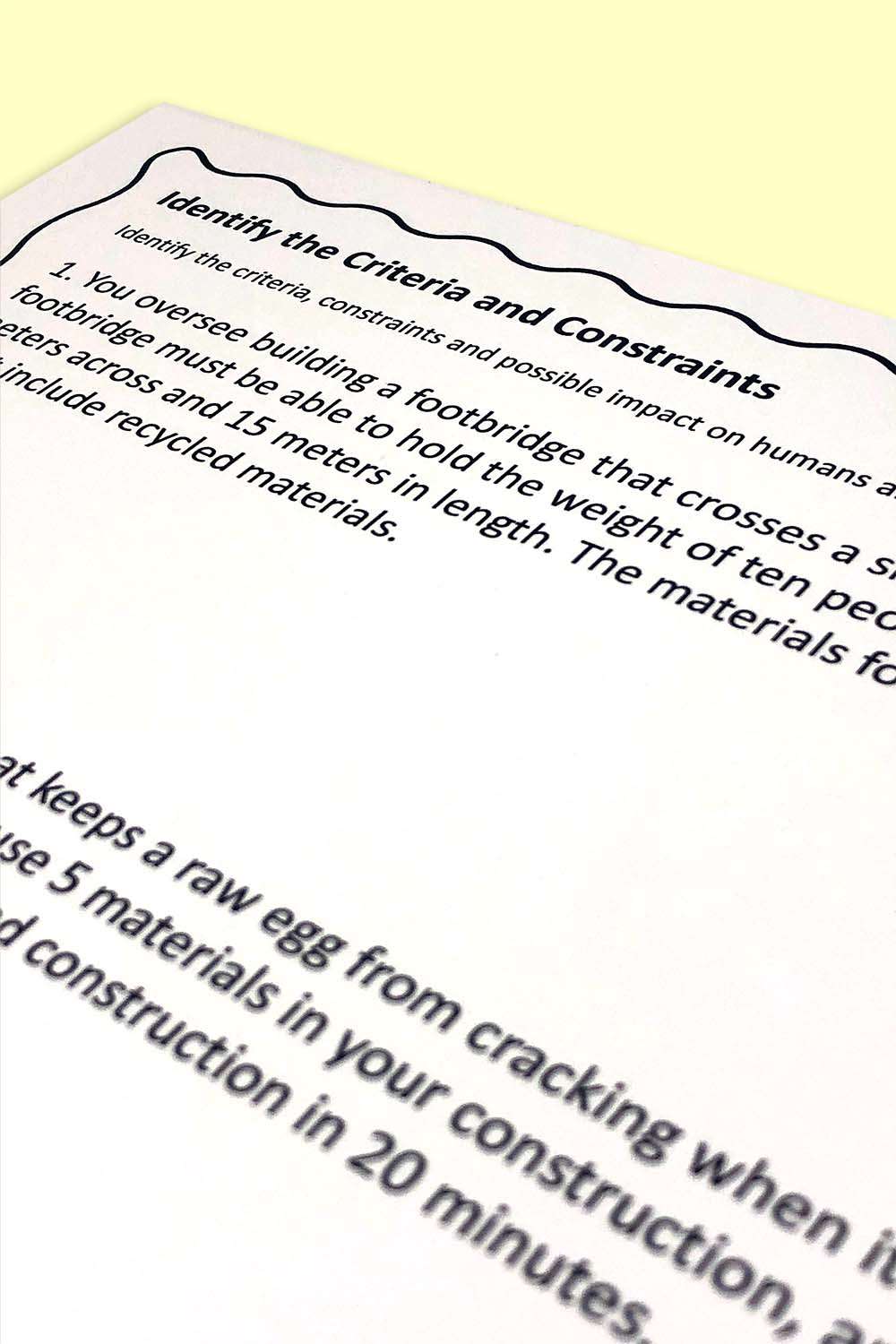 Criteria and Constraints in STEM Engineering