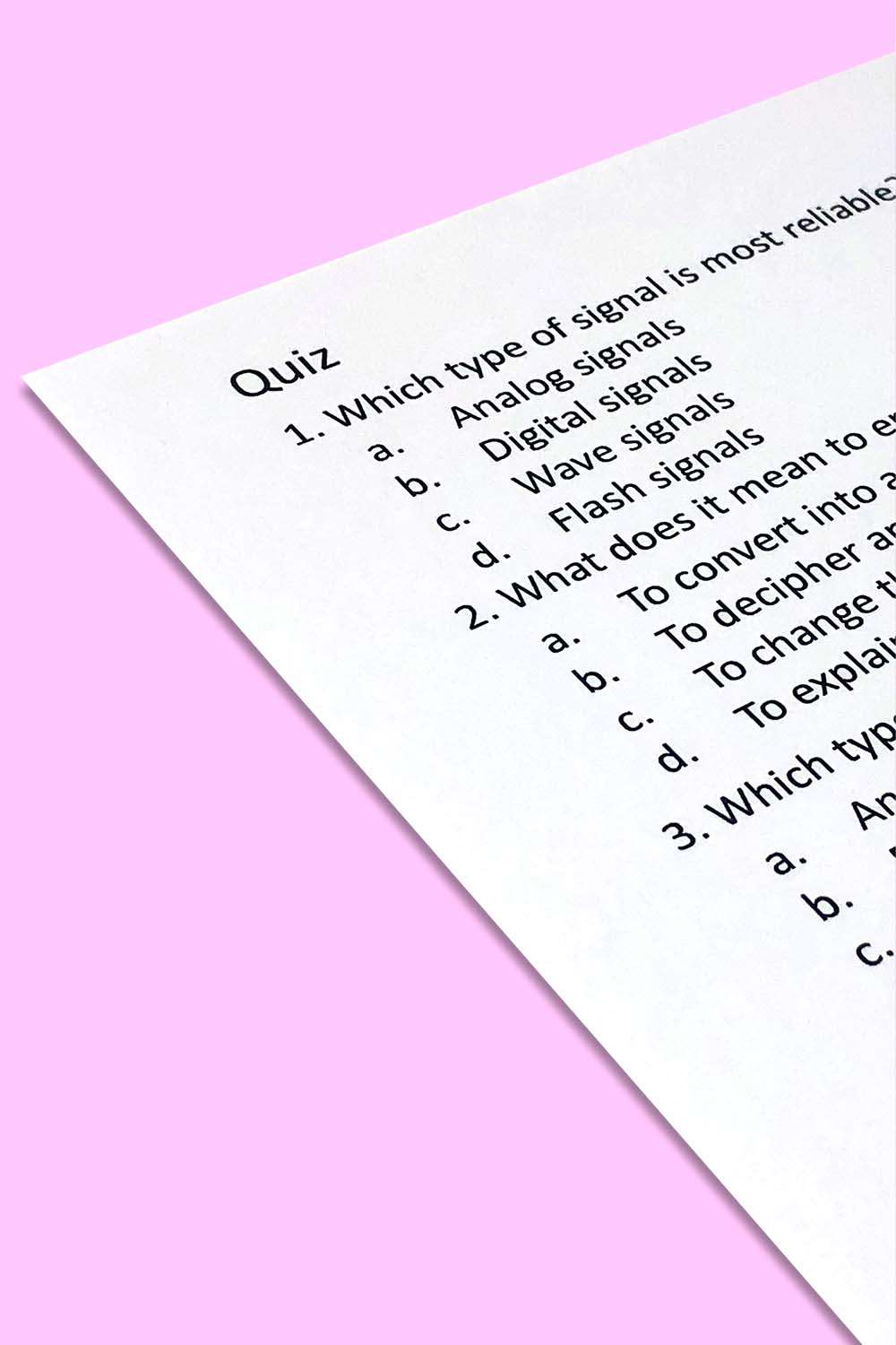 Analog and Digital Signals for Middle School Science