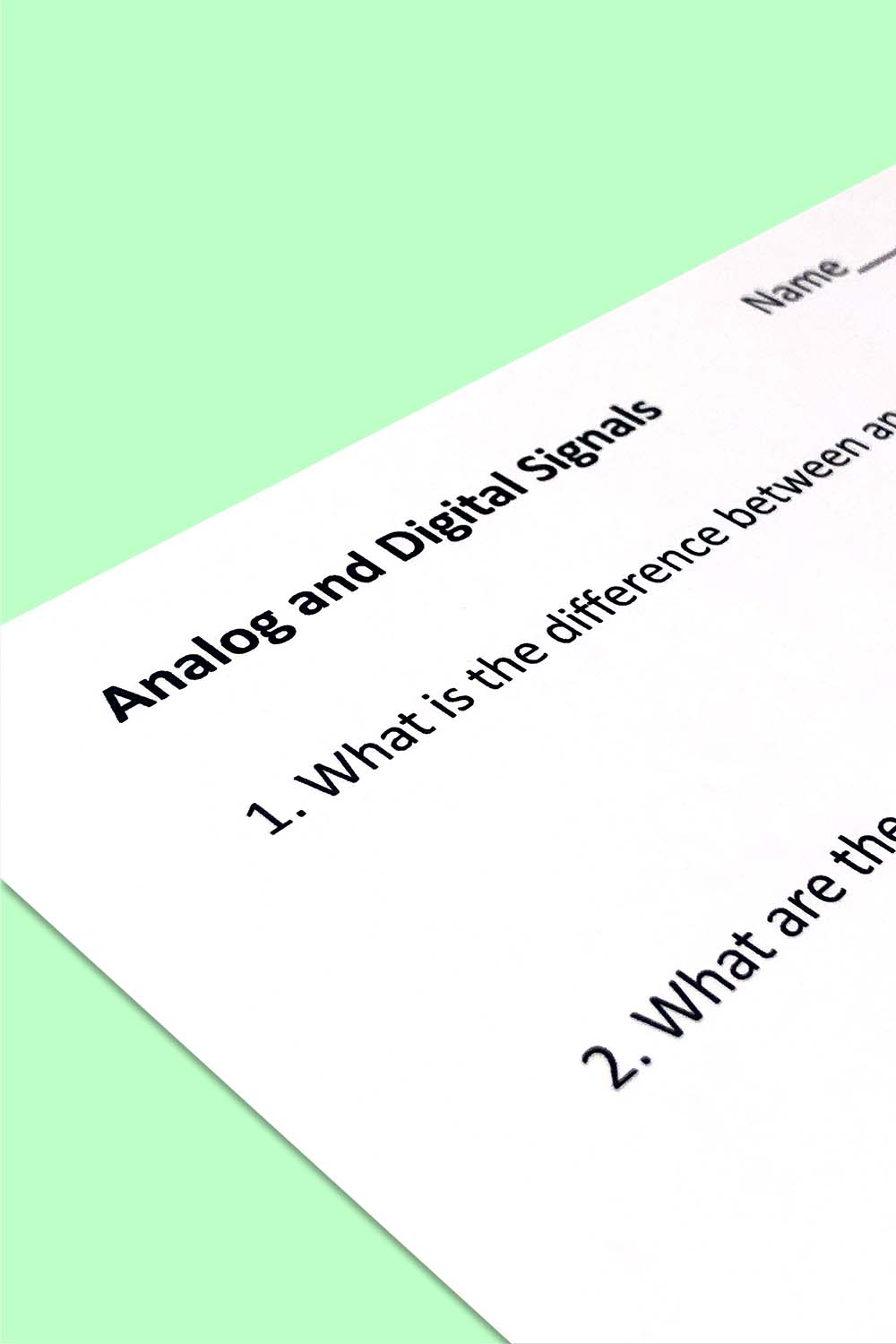 Analog and Digital Signals for Middle School Science