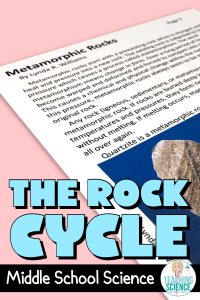 The Rock Cycle Middle School Science Unit