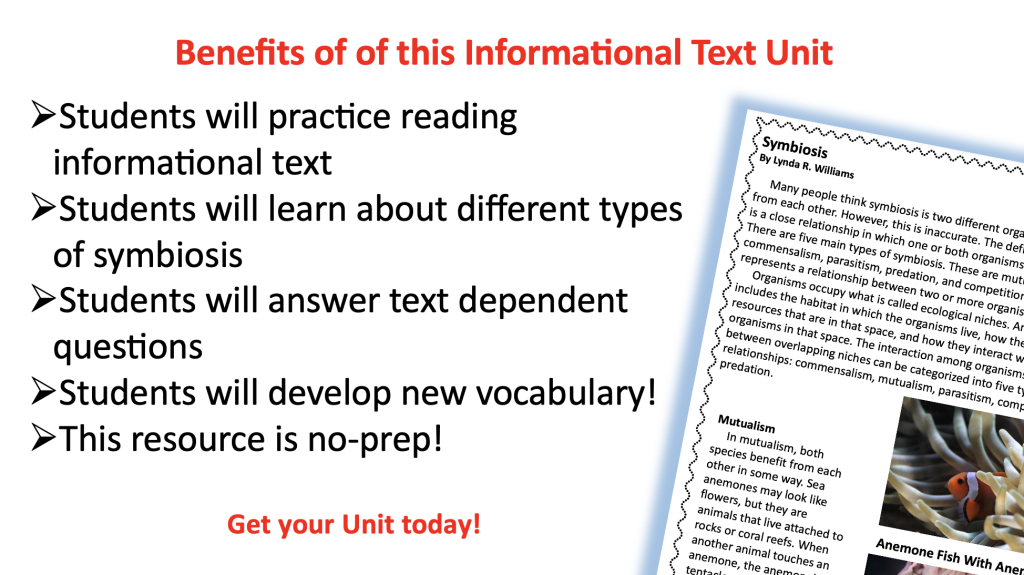 Symbiosis Reading Unit