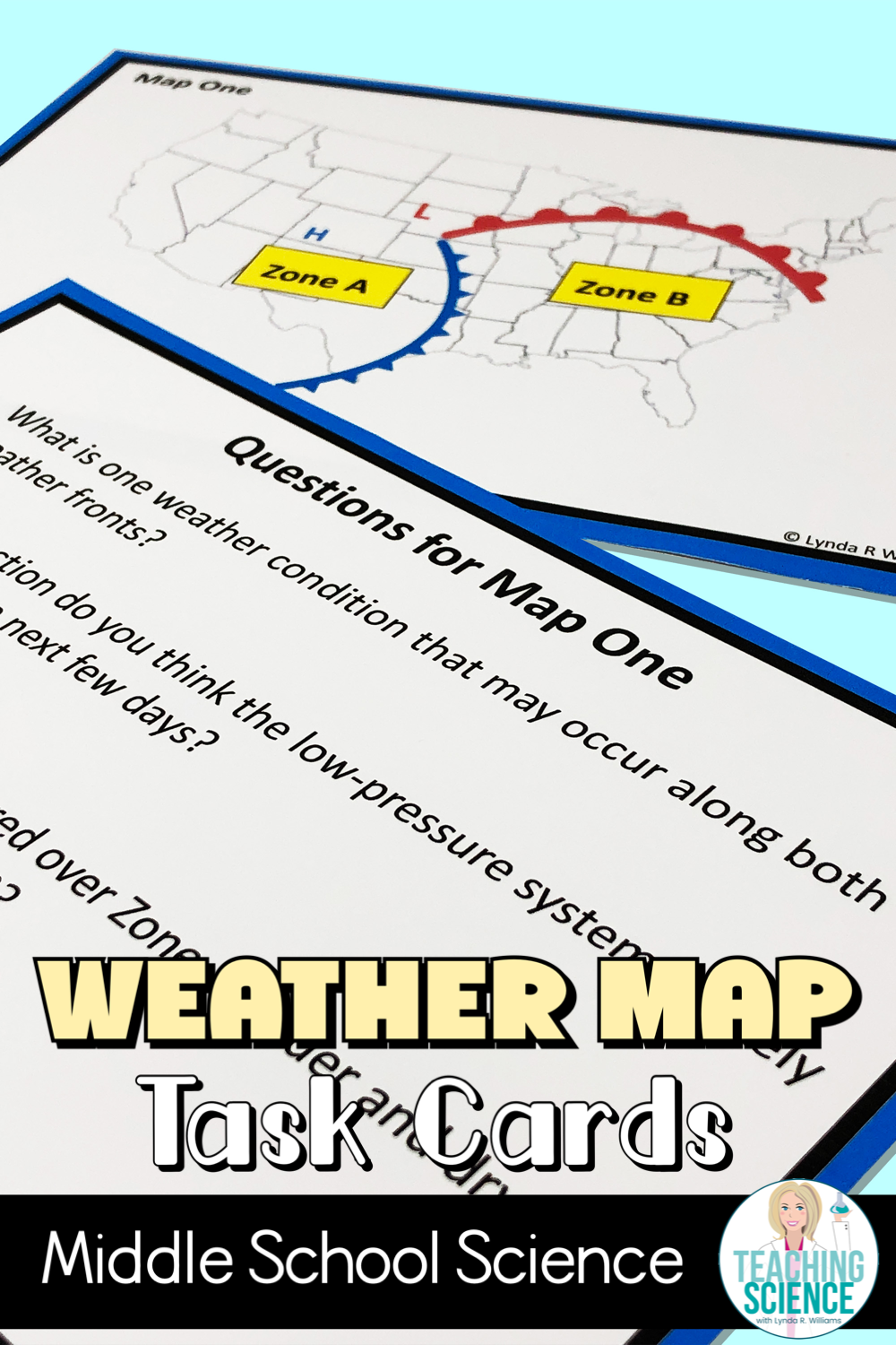 Weather Maps Science Task Cards