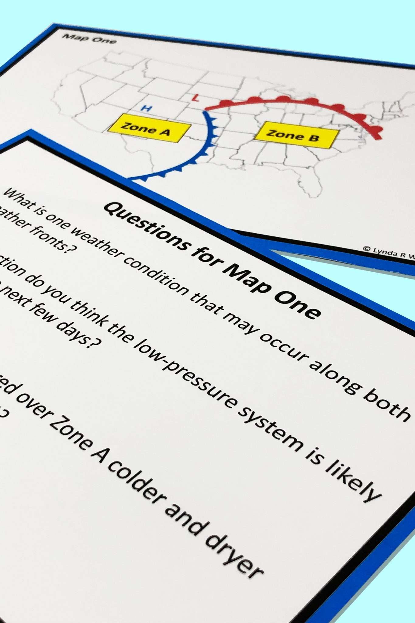 Weather Maps Science Task Cards