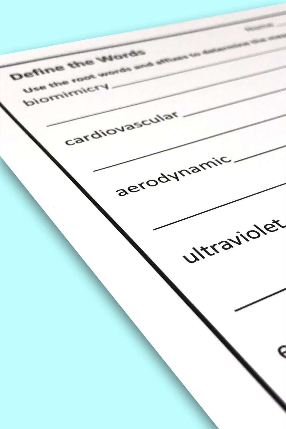 Science Root Words, Prefixes, and Suffixes