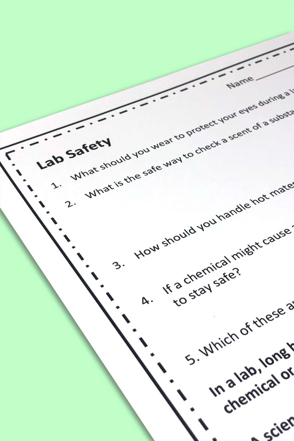 Science Lab Safety for Upper Elementary and Middle School Science
