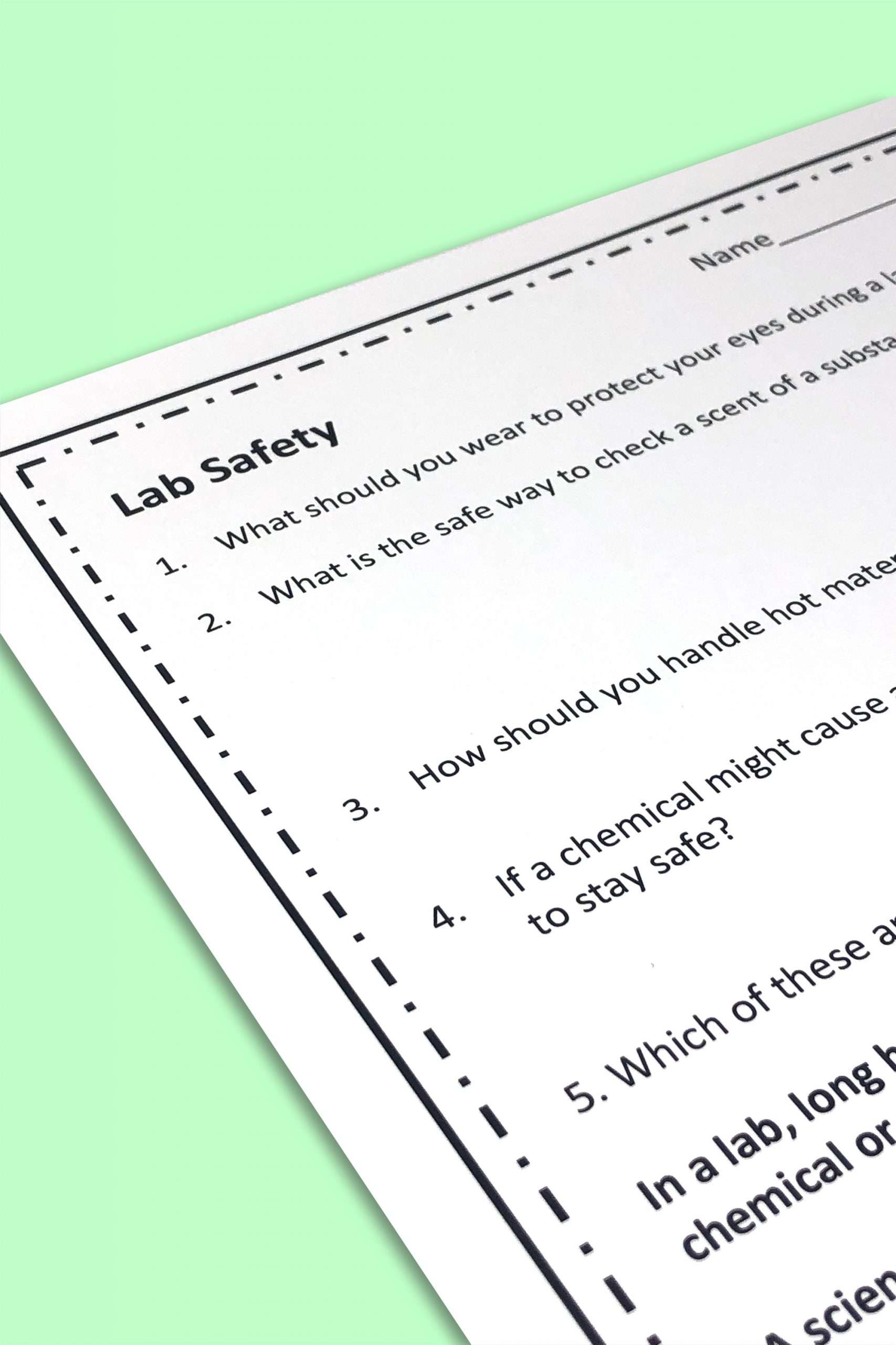 Science Lab Safety for Upper Elementary and Middle School Science