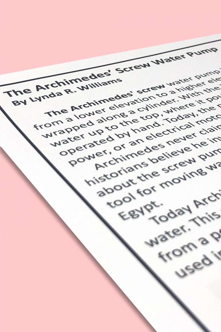 Archimedes' Water Pump STEM Challenge