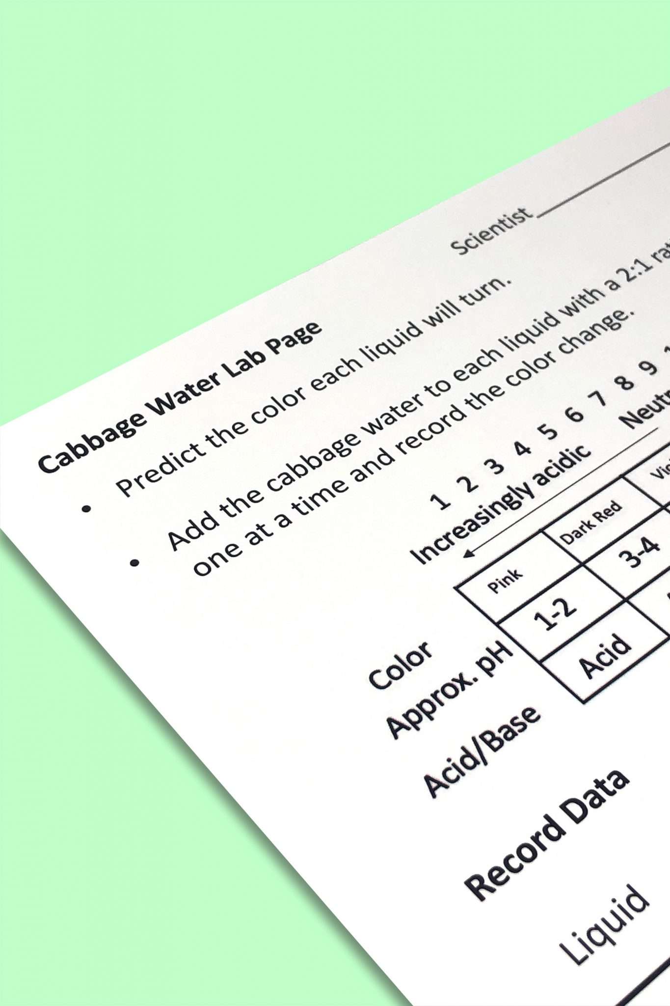 Acids and Bases Unit for Middle School Science
