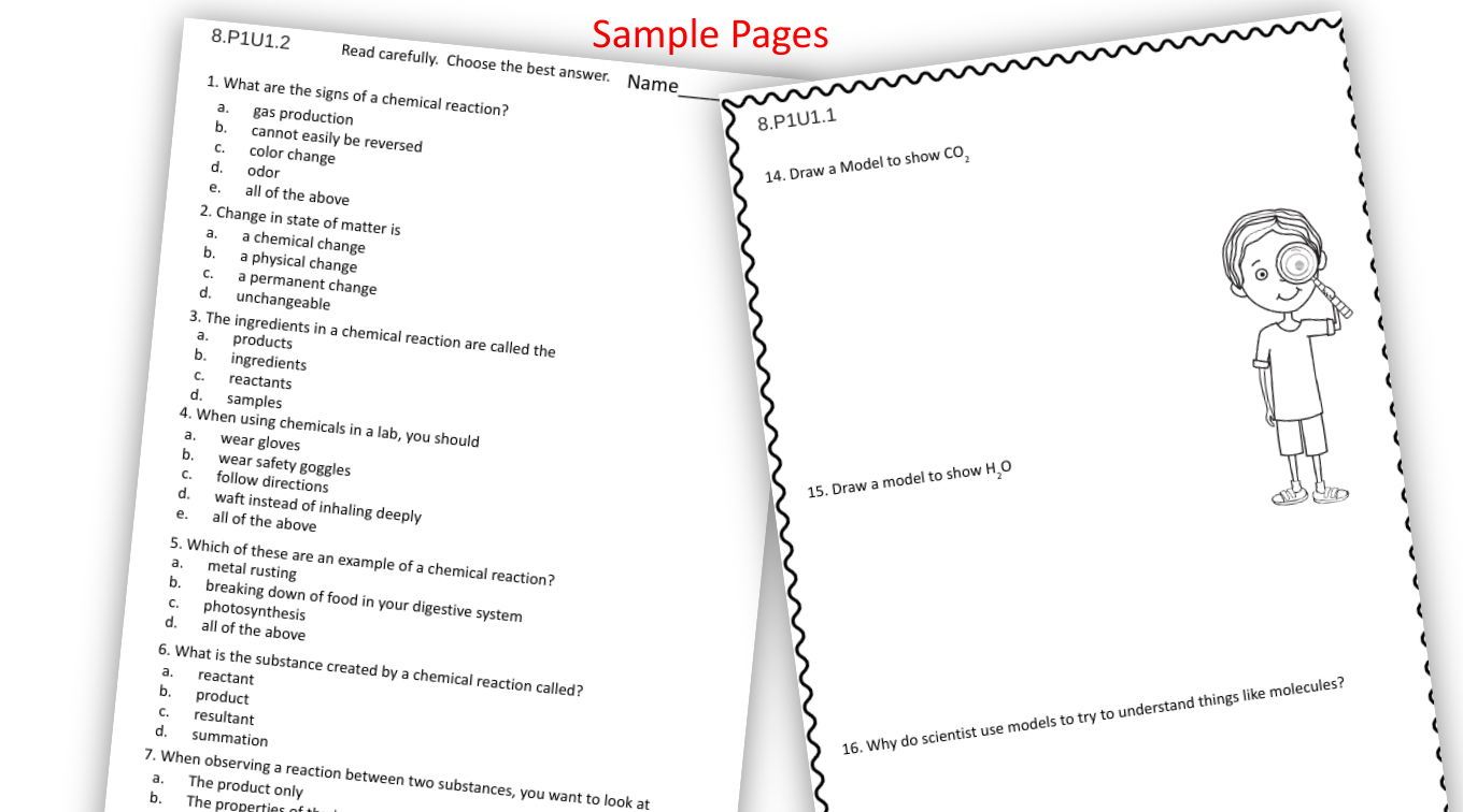 Arizona Eighth Grade Assessments - Science Quizzes