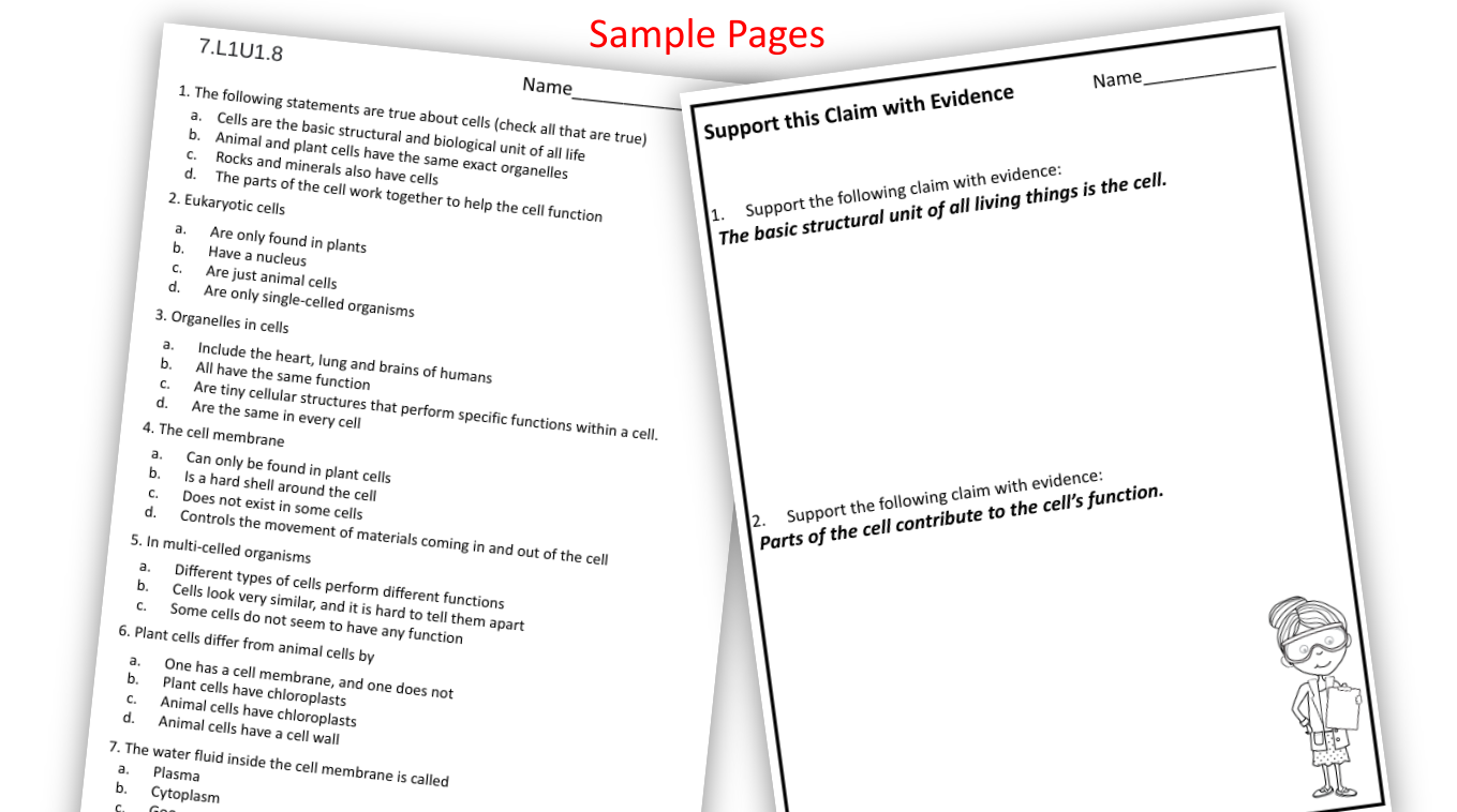 Arizona Seventh Grade Assessments-Science Quizzes-Test Prep
