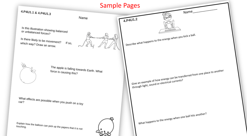 Arizona Fourth Grade Assessments -Science Quizzes-Test Prep