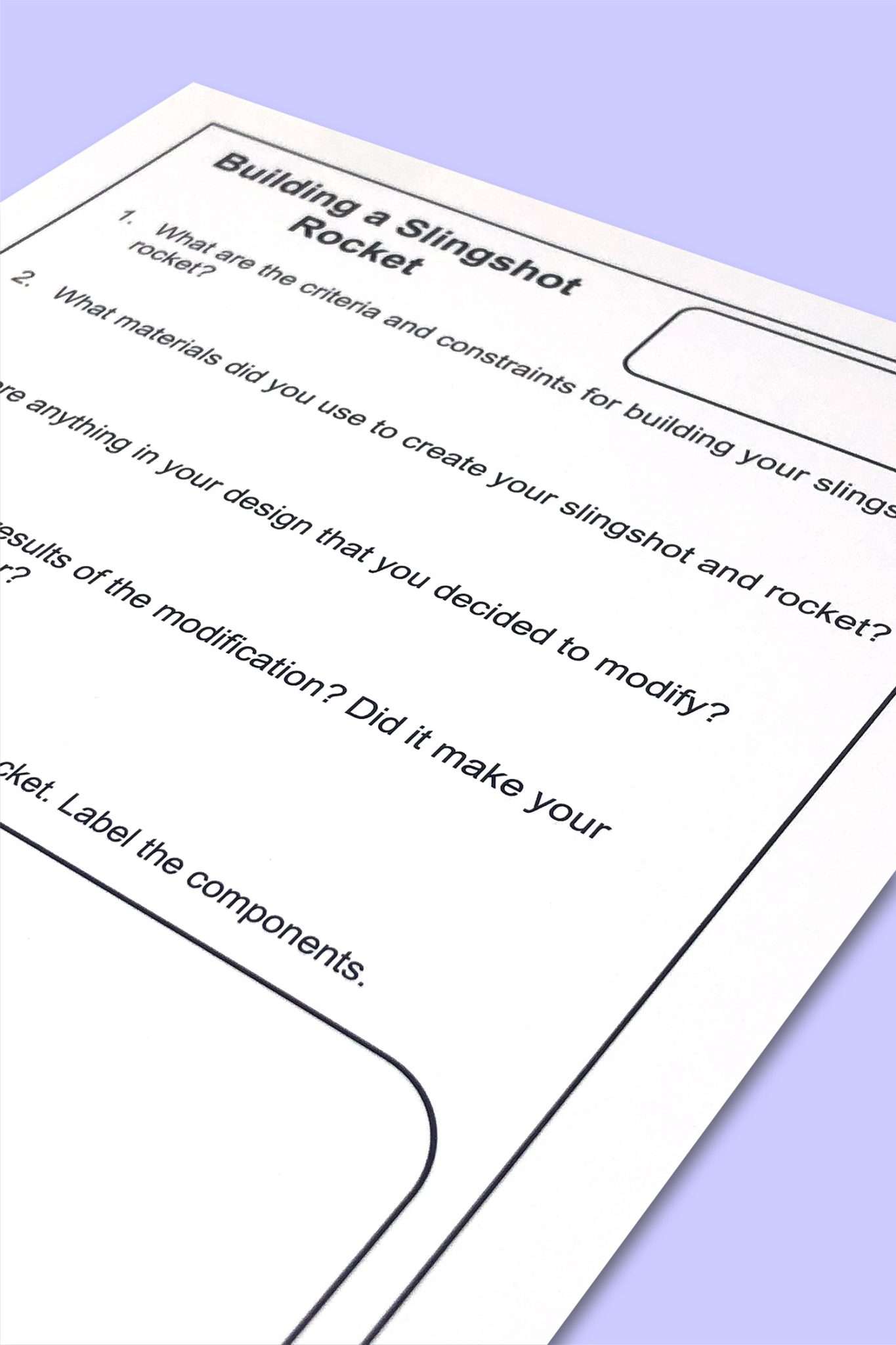 Slingshot Rocket STEM Engineering Activity