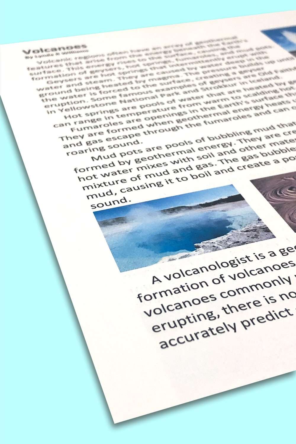 Volcanoes Informational Text Unit