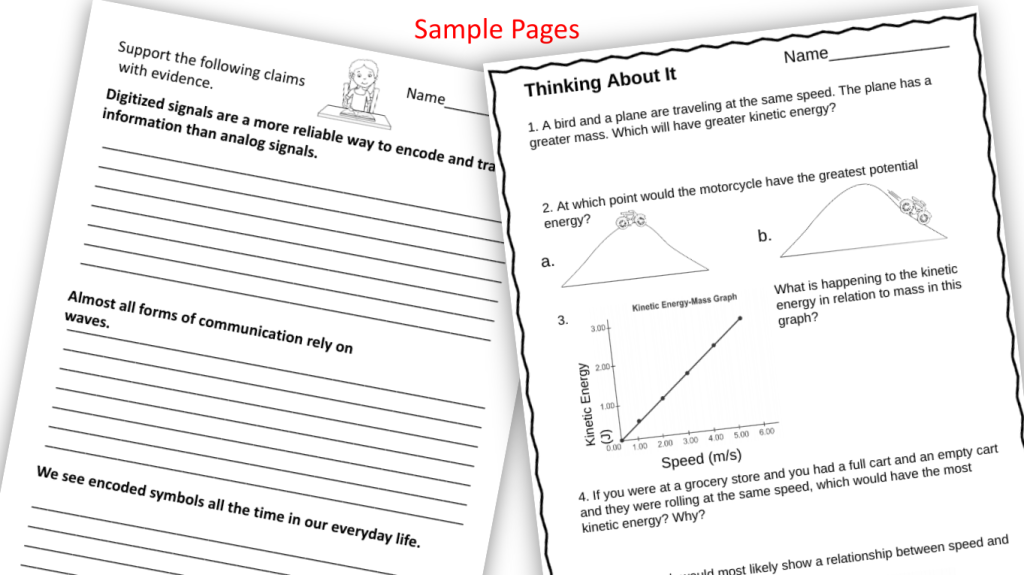 NGSS Physical Science Assessments Science Quizzes