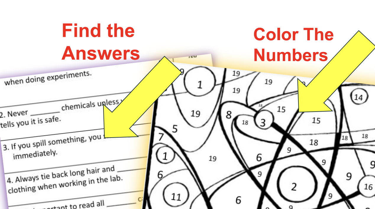 Lab Safety Color By Number Review and Practice Worksheet