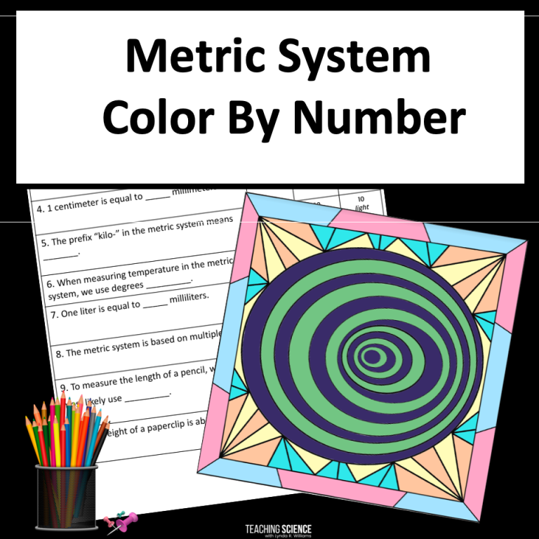 Metric System End of Year Color By Number for Fast Finishers Color By ...