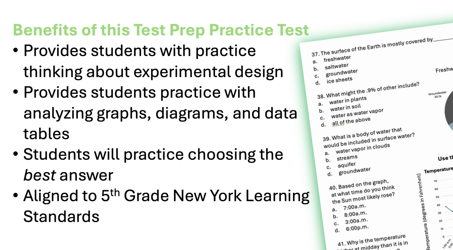 New York State Science Test Practice for 5th Grade Science