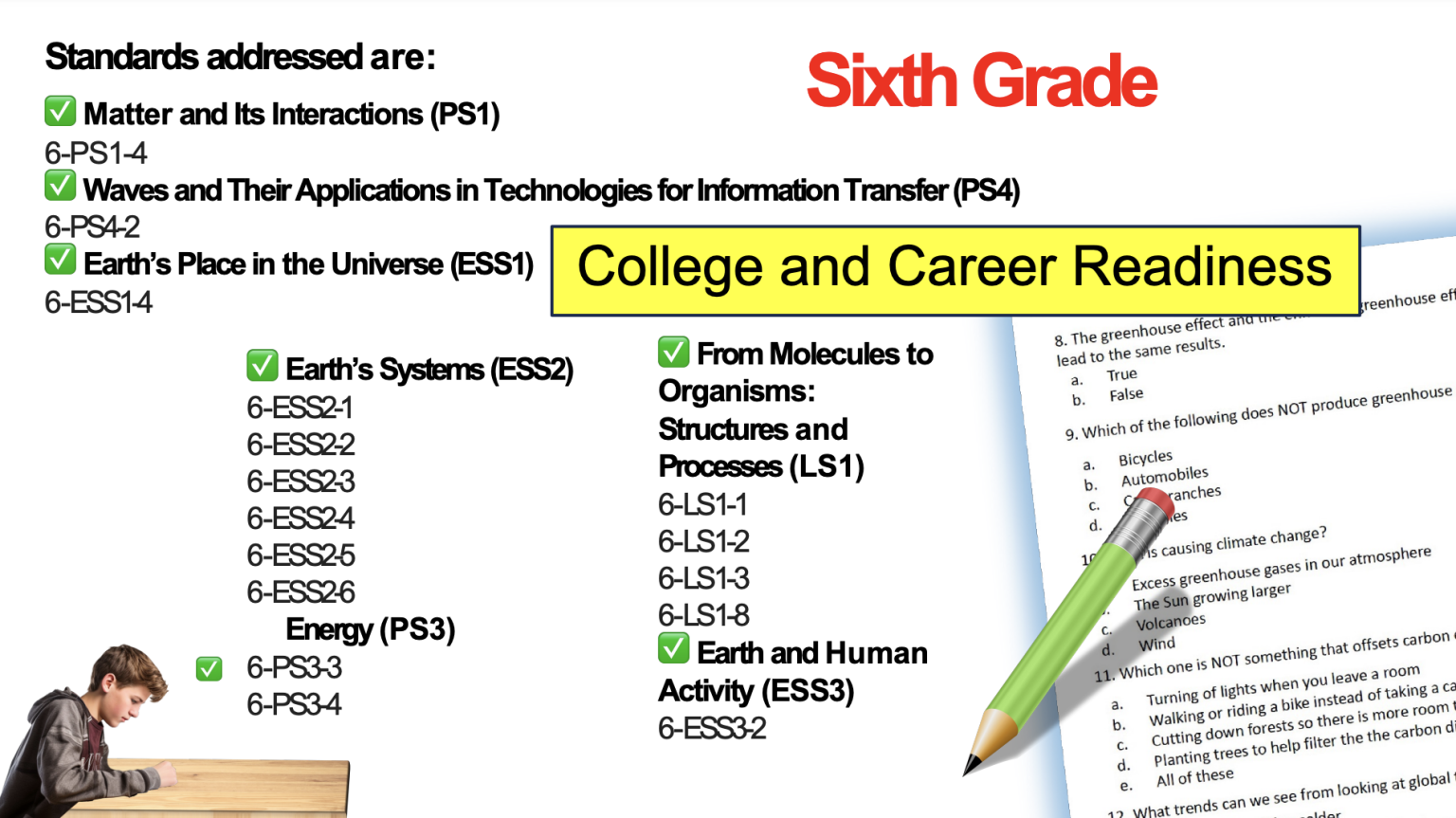 6th Grade Science Assessments SC Ready Test Prep South Carolina Science ...