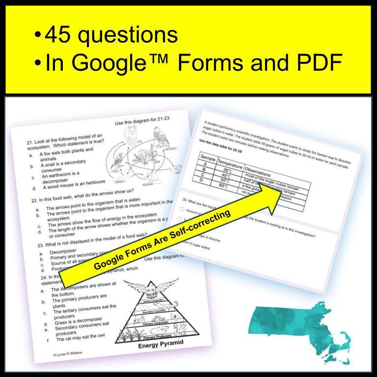 MCAS Practice Test 5th Grade Science Test Prep - Teaching Science with ...