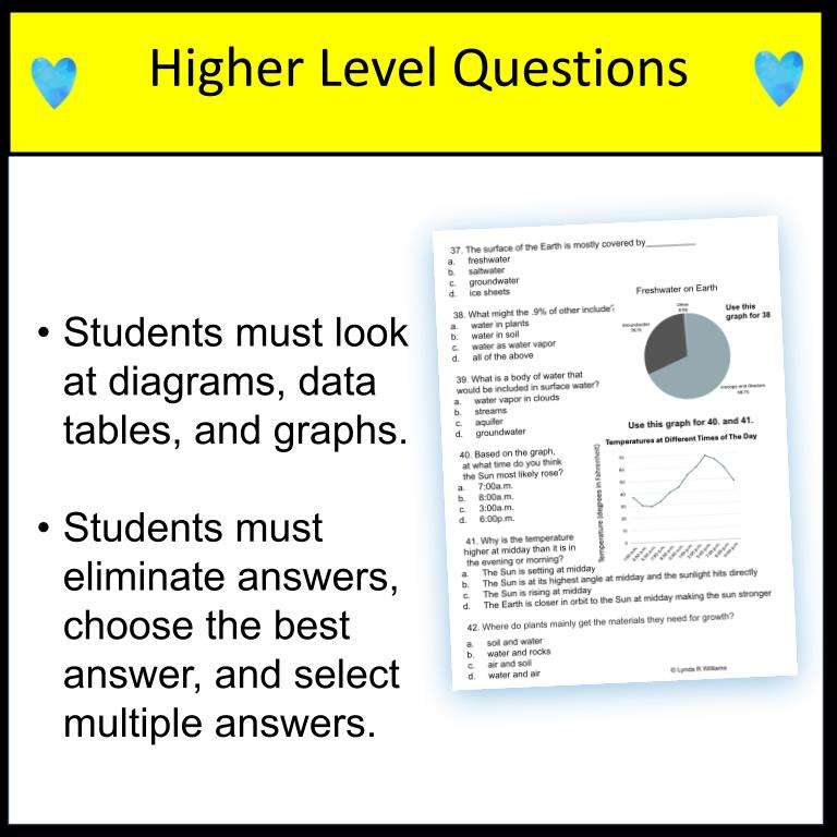 MCAS Practice Test 5th Grade Science Test Prep - Teaching Science with ...