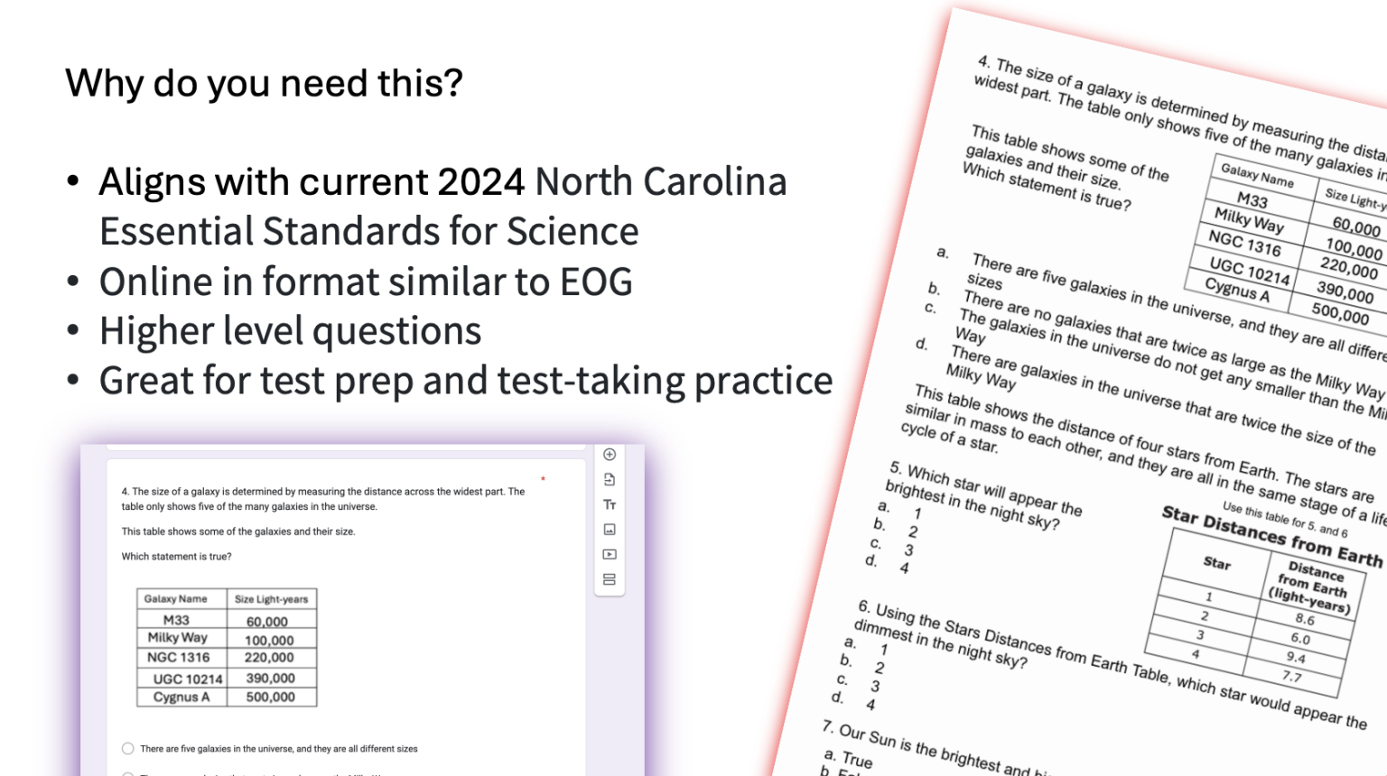 EOG Science Test Practice North Carolina 5th Grade Science Test Prep ...