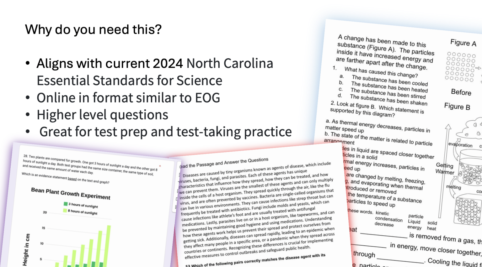 EOG Science Test Prep 8th Grade Science Practice Test North Carolina ...